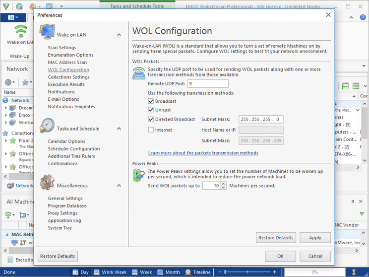 EMCO WakeOnLan - Free Visual Wake on LAN Utility
